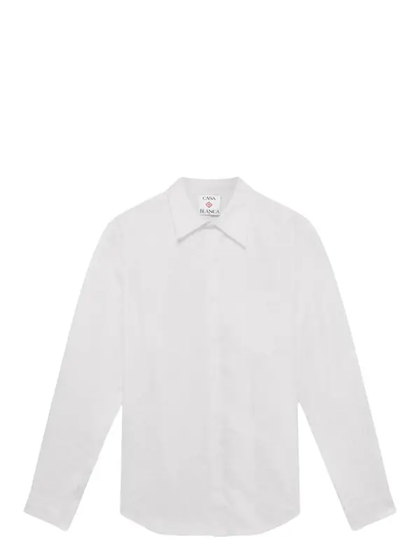 Casablanca Long-sleeve Pocket Shirt - White