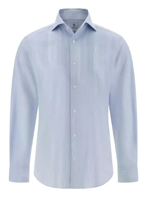 Boggi Milano Striped Long-sleeve Shirt - White
