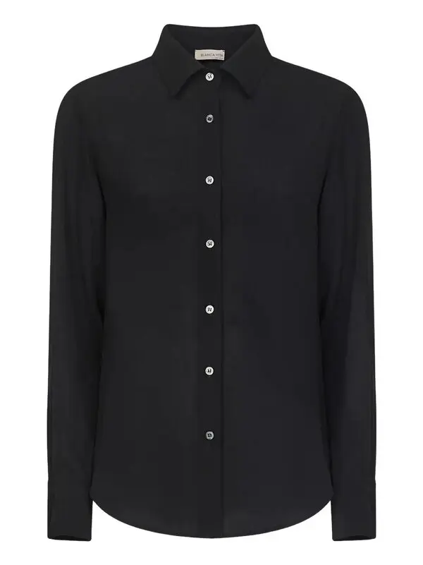 BLANCA VITA Button-fastening Shirt - Black