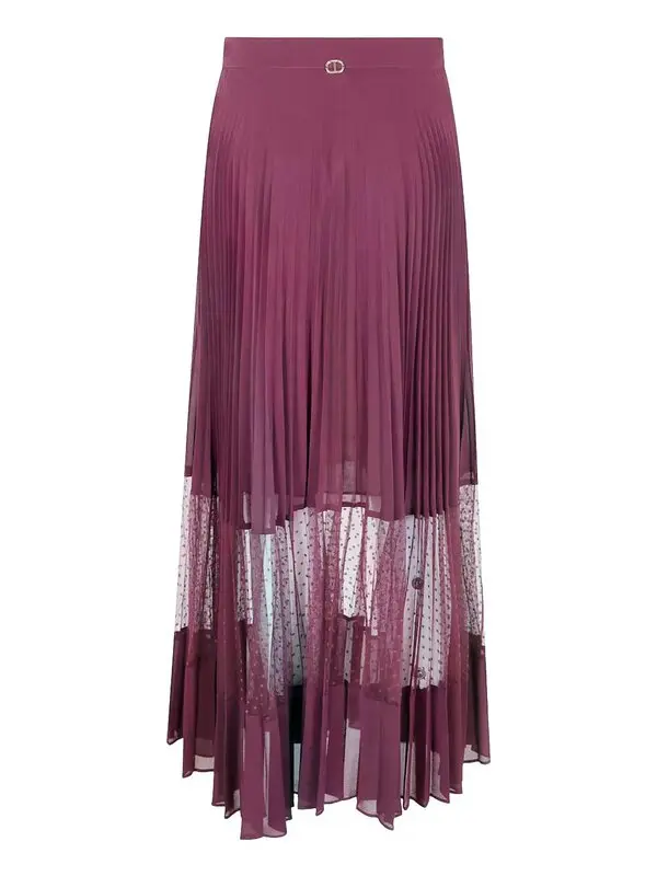 TWINSET Pleated Midi Skirt - Pink