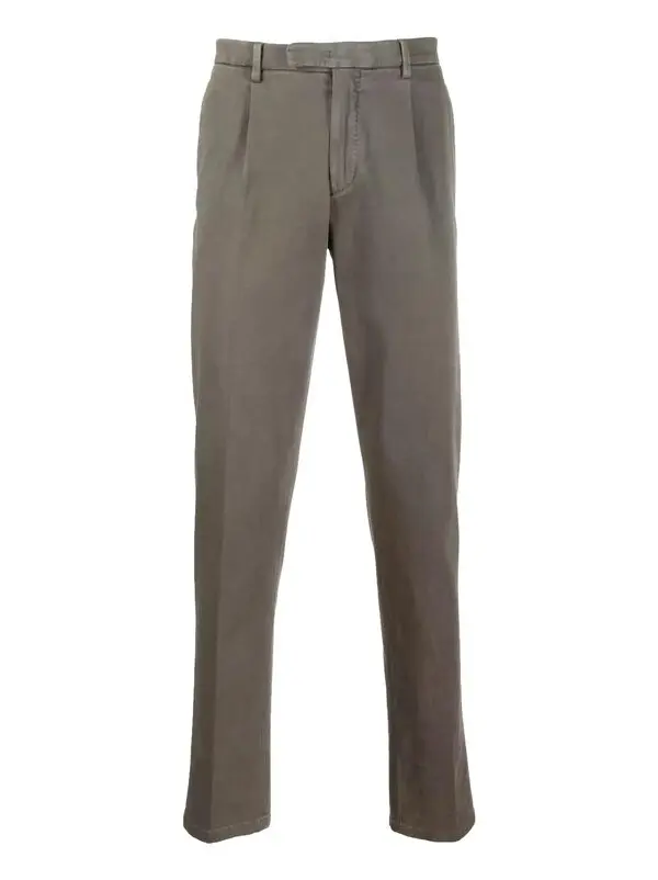 Boglioli Mid-rise Straight Leg Trousers - Green