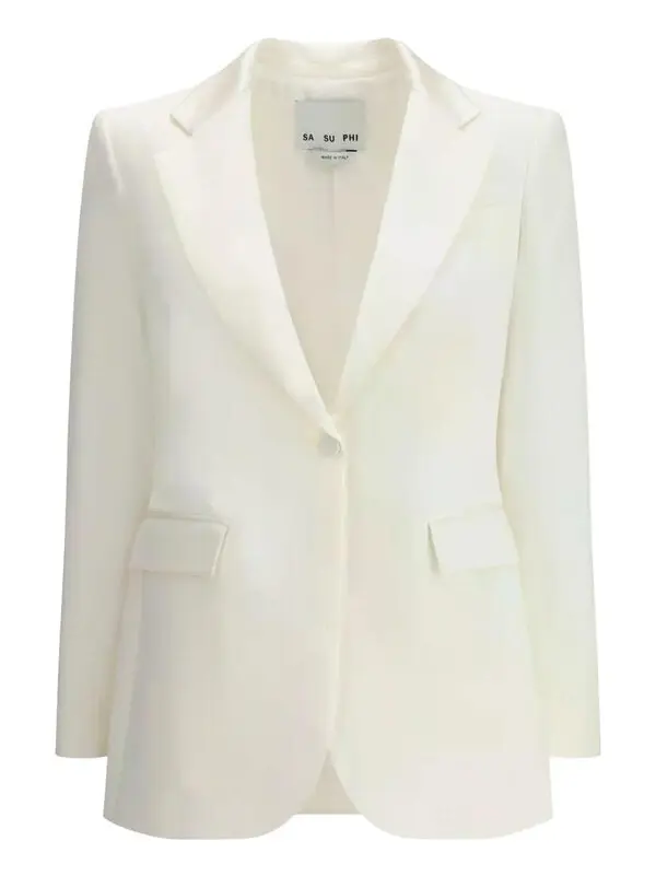 SA SU PHI Andrea Single-button Blazer - White