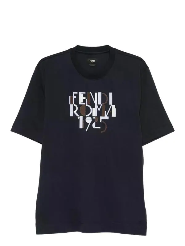 Fendi Roma 1925-graphic T-shirt - Blue