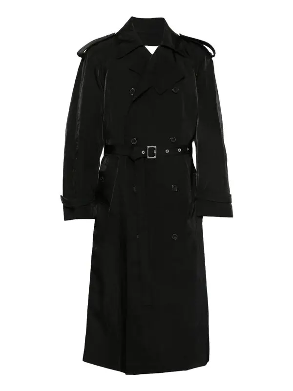 JW Anderson Double-breasted Belted Coat - Black