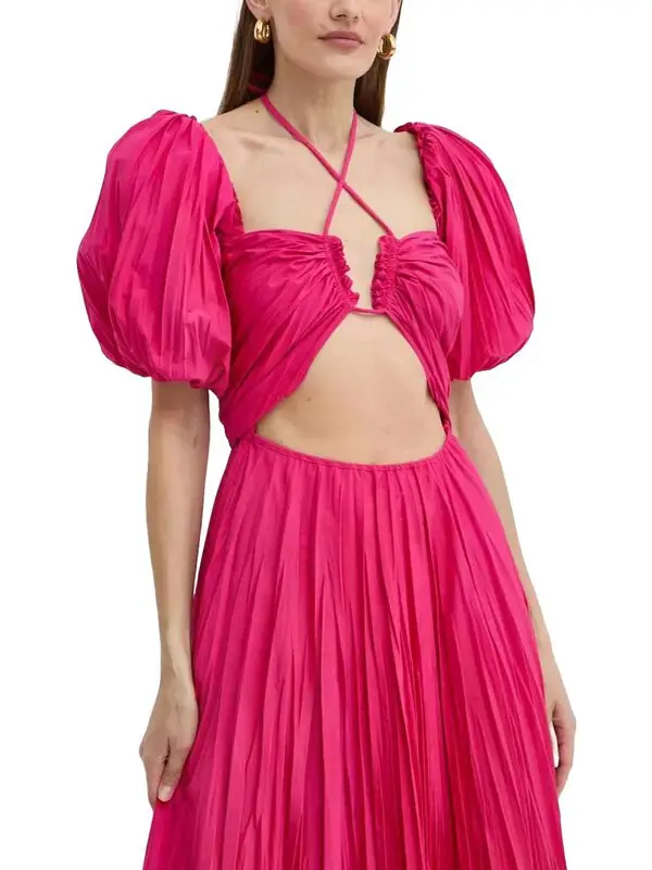 Luisa Spagnoli Pleated Halterneck Dress - Pink