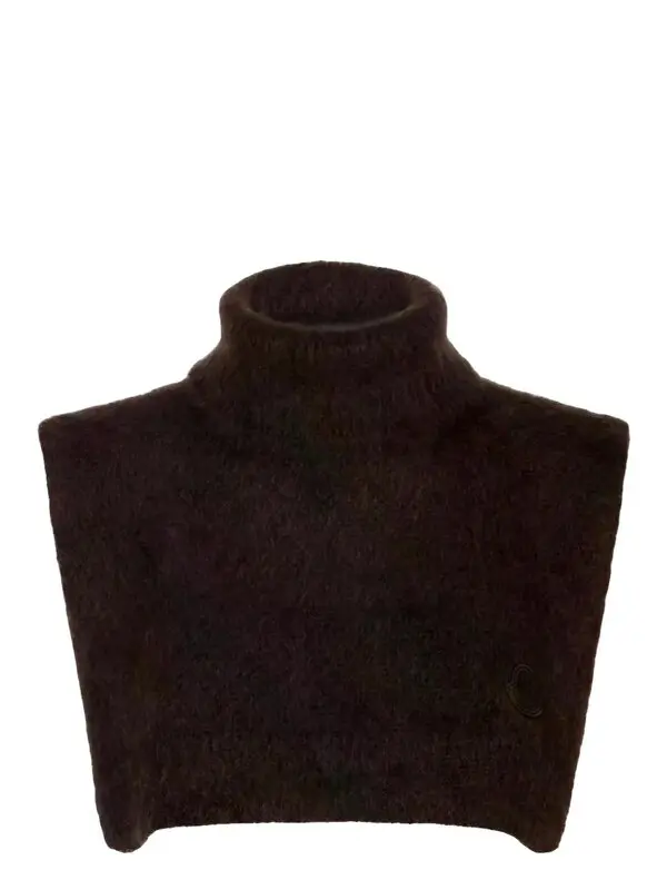 Moncler Turtleneck Cropped Top - Brown