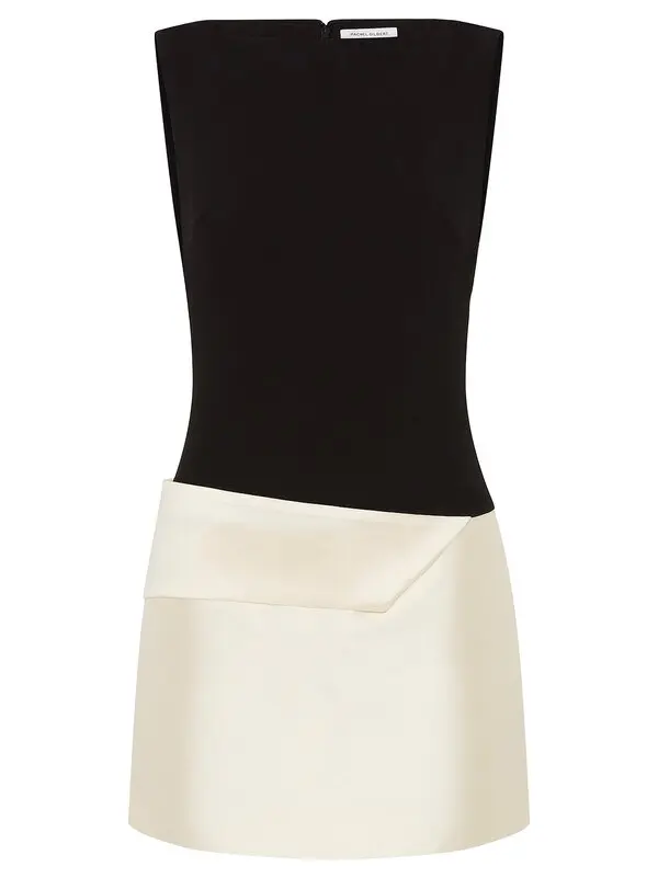 Rachel Gilbert Rikki Two-tone Mini Dress - Black,white