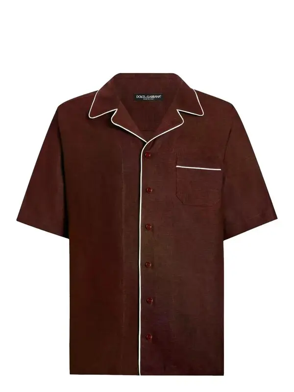 Dolce & Gabbana Linen-silk Shirt - Brown