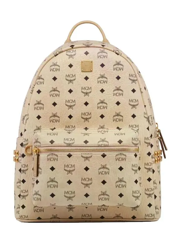Mcm Stark Side Studs Backpack - Neutrals