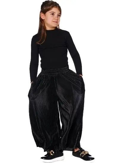 DEUX PAR DEUX Wide Leg Pleated Pants - Black