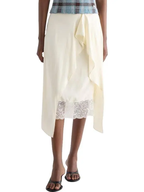 Acne Studios Inouka Layered Skirt - Cream White