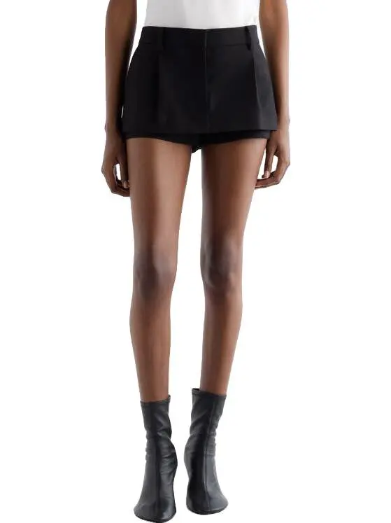 Acne Studios Ikka Layered Pleated Mini Skirt - Black