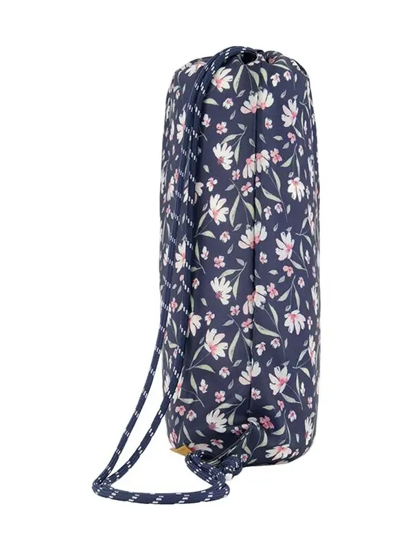 DEUX PAR DEUX Floral Print Drawstring Gym Bag - Navy