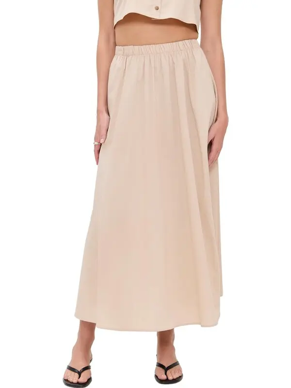 LE BOP Poplin Martha Skirt - Khaki