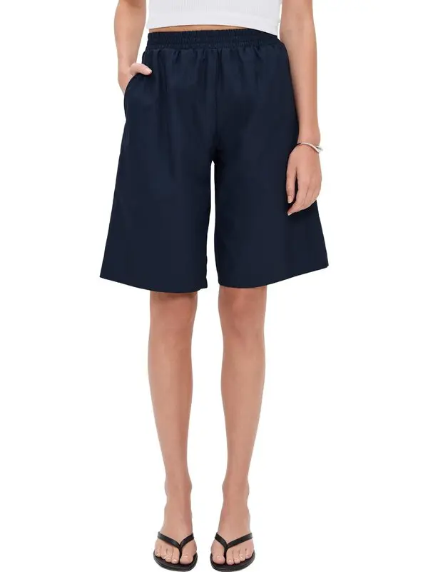 LE BOP Frances Bermuda Shorts - Navy