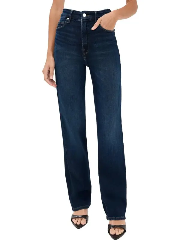 Good American Straight Leg Jeans - Indigo572