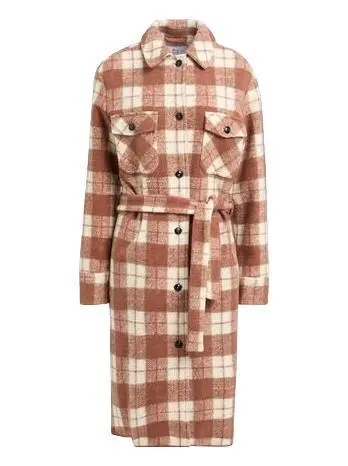 Woolrich Coat Light Brown Polyester And Virgin Wool - Beige