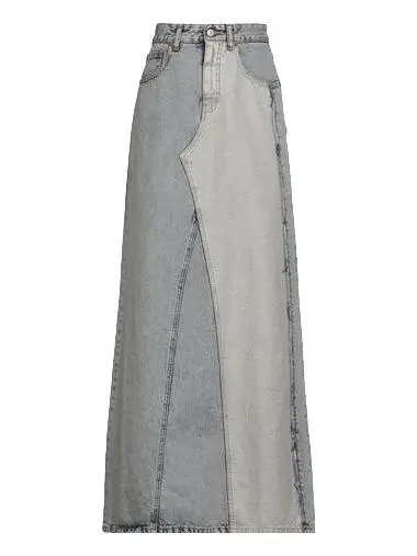MAISON MARGIELA Two-tone Denim Maxi Skirt - Blue