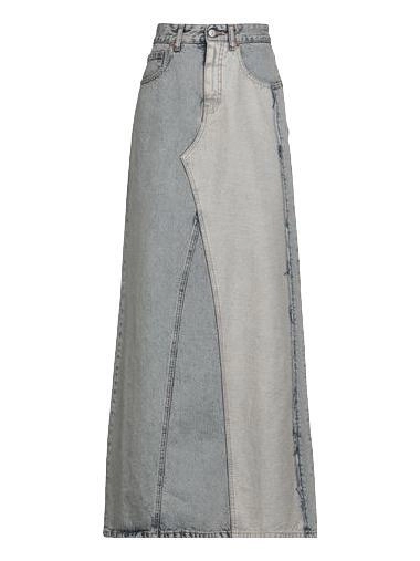 MAISON MARGIELA Two-tone Denim Maxi Skirt - Blue