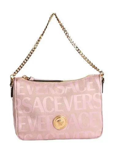 Versace Logo Print Baguette Bag - Pink