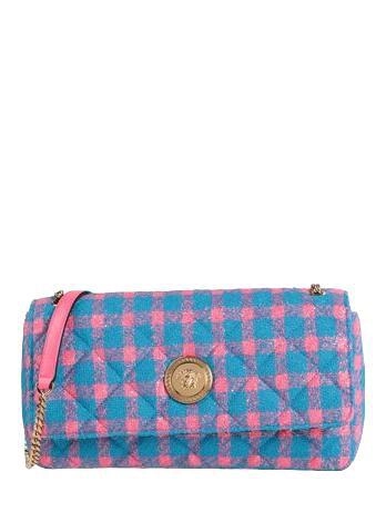 Versace Cross-body Bag In Virgin Wool And Polyamide - Azure