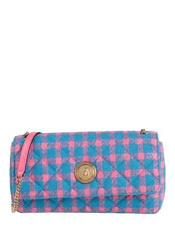 Versace Cross-body Bag In Virgin Wool And Polyamide - Blue