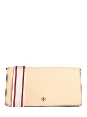 Tory Burch Glossed-leather Cross-body Bag - Beige