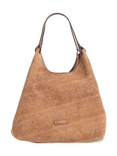 GIANNI CHIARINI Camel Cow Leather Hobo Bag - Beige
