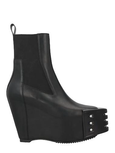 Rick Owens Leather Ankle Boots - Black