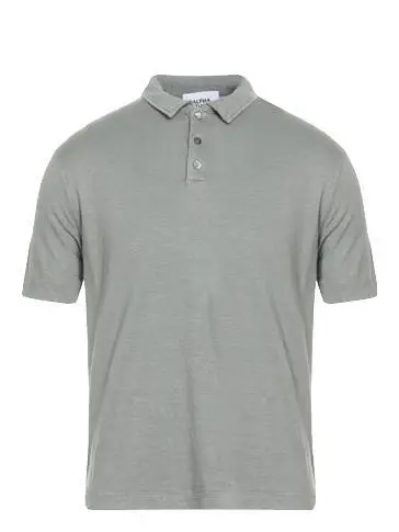 Alpha Studio Polo Shirt Size Linen, Elastane - Sage Green