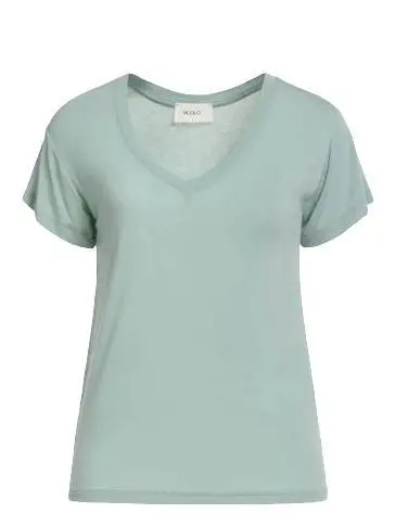 VICOLO Basic Tee In Viscose, Silk And Elastane - Green