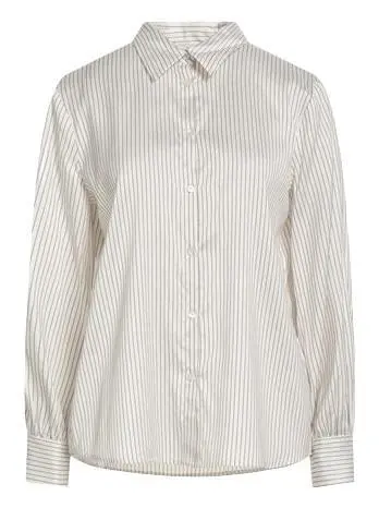 Peserico Striped Woven Shirt - Beige