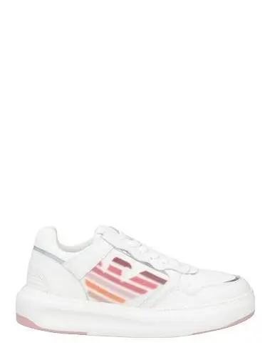 Emporio Armani Low-top Leather Sneakers - White