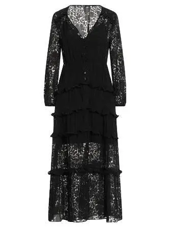 Maje Maxi Flared Dress - Black