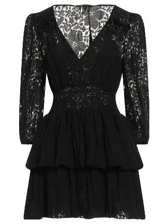Maje Mini Flared Dress - Black