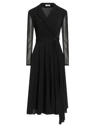 Sandro Midi Wrap Dress - Black