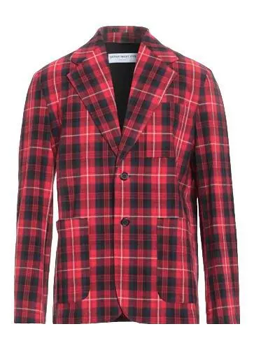 DEPARTMENT 5 Single-breasted Tartan Blazer - Red