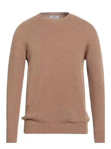 Alpha Studio Knitted Sweater In Recycled Wool Blend - Beige