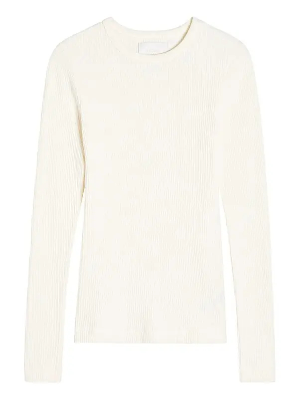 Citizens Of Humanity Bina Ribbed Stretch-jersey Top - Off White
