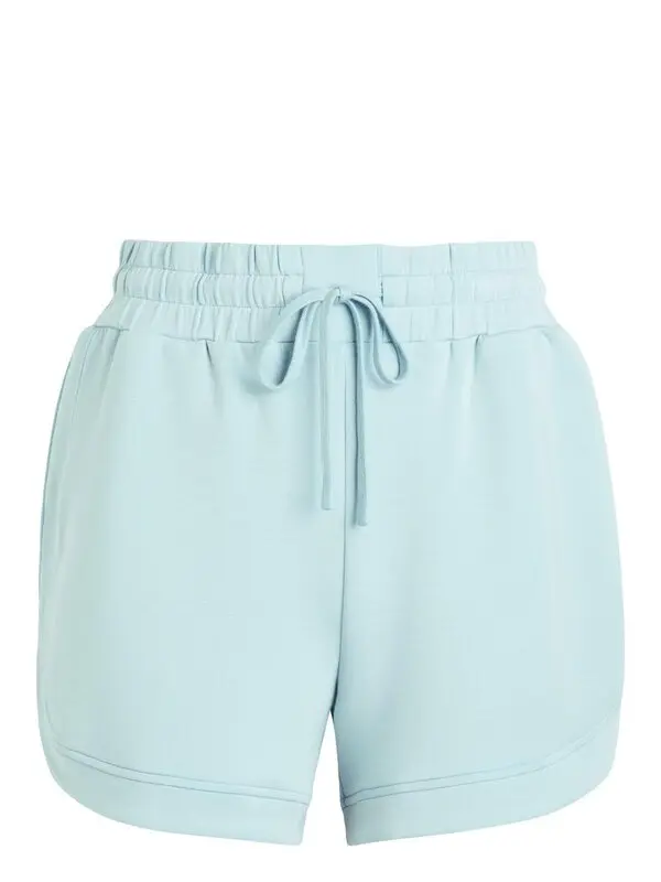 Varley Ollie High-rise Stretch-jersey Shorts - Light Blue