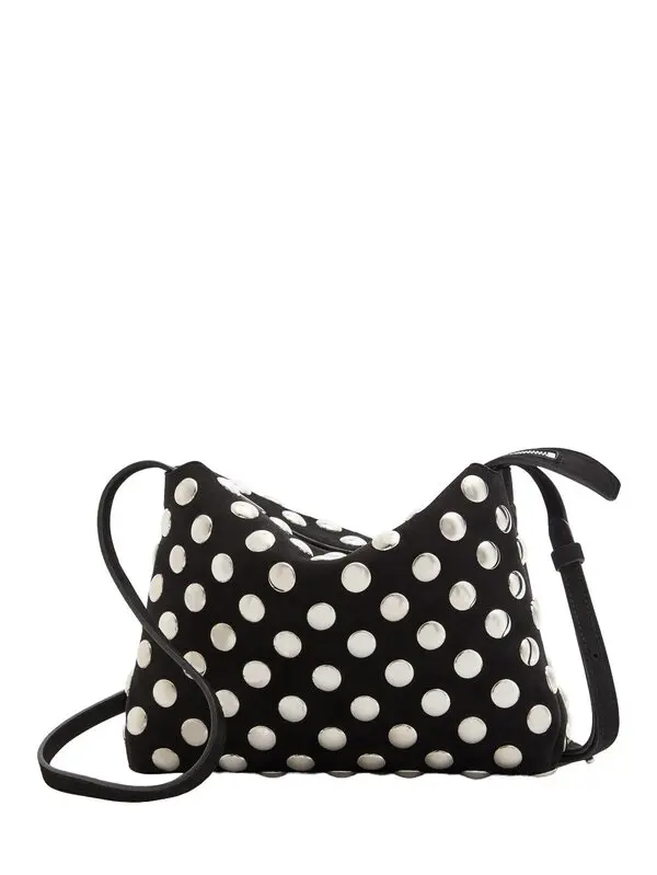 Khaite Lina Medium Studded Cross-body Bag - Black