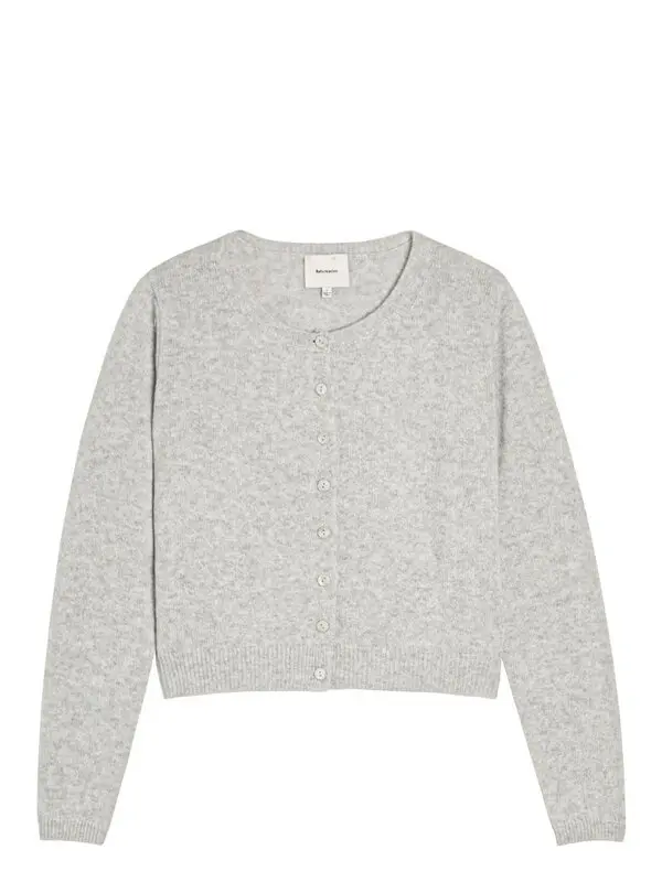 REFORMATION Clara Cashmere Cardigan - Light Grey