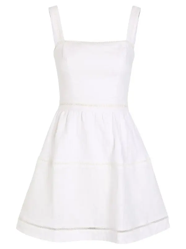 REFORMATION Everett Linen Mini Dress - White