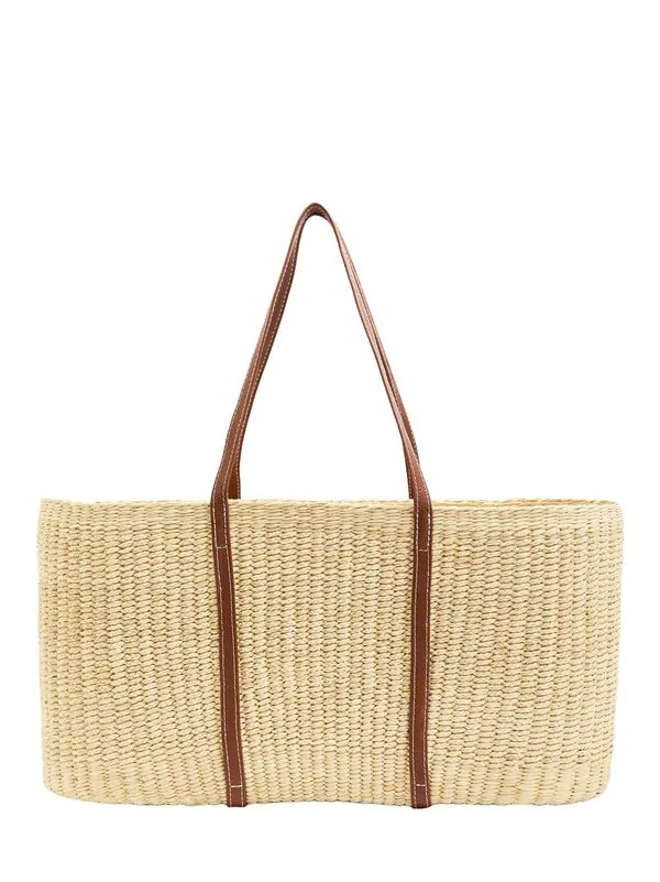SENSI STUDIO Raffia Beach Basket - Natural