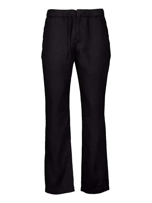 Frescobol Carioca Linen Drawstring Trousers - Black