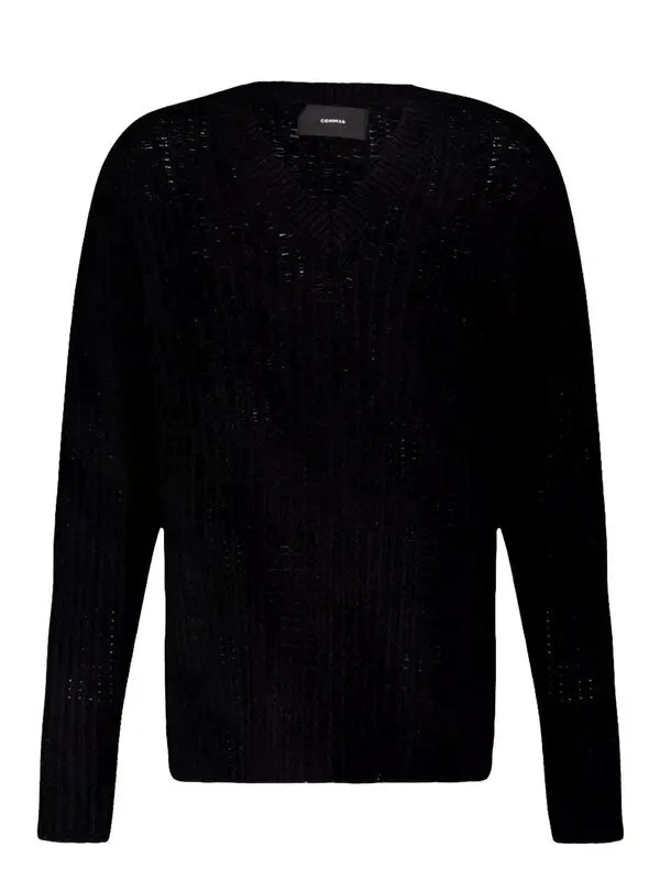 Commas V-neck Knit Sweater - Black
