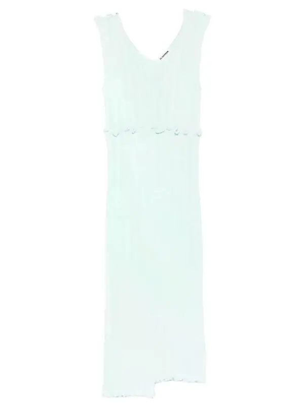 JIL SANDER Asymmetric Midi Dress - Blue