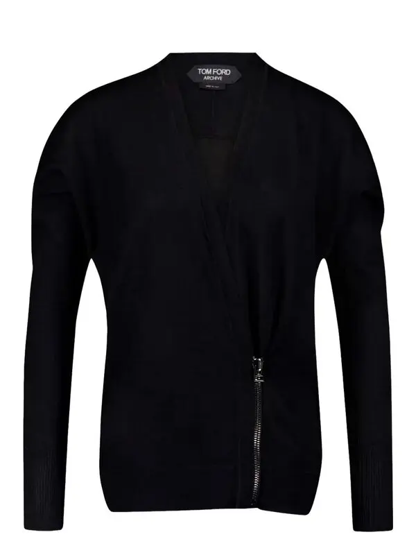 TOM FORD Wrap-front Cardigan - Black
