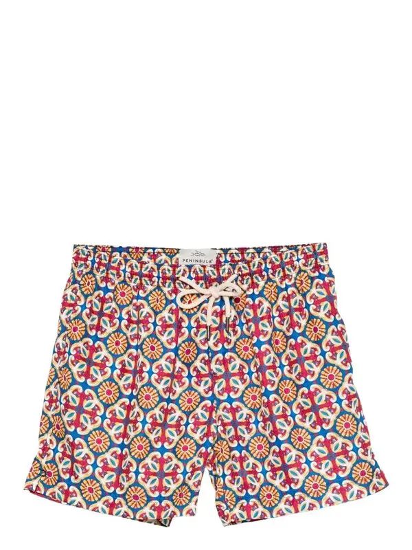 PENINSULA SWIMWEAR Printed Swim Shorts - Blue
