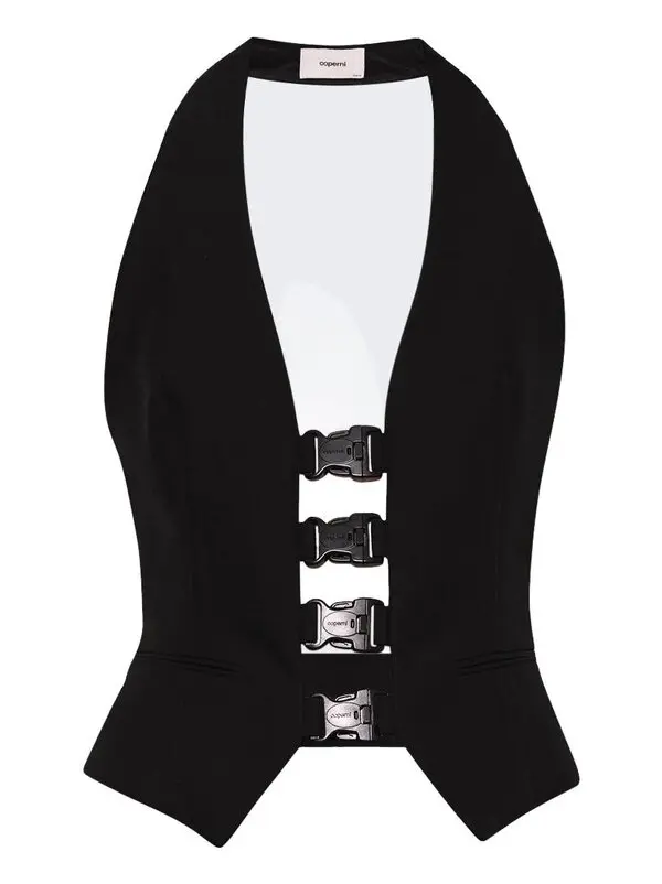 Coperni Multi Buckle Waistcoat - Black
